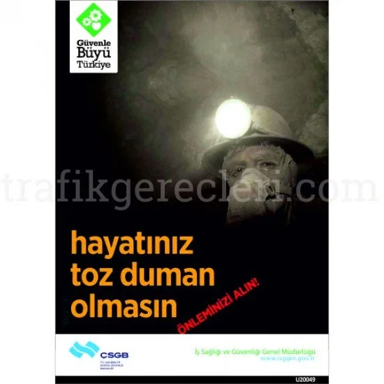 Hayatınız Toz Duman Olmasın Levhası 25x35 cm - U20049