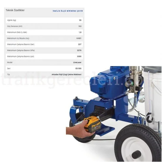 Linelazer Sprayer ES500 Boya Makinası - Graco EMEA 25U547 - ALTES500